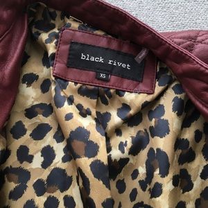 Black Rivet | Jackets & Coats | Red Faux Leather Jacket | Poshmark